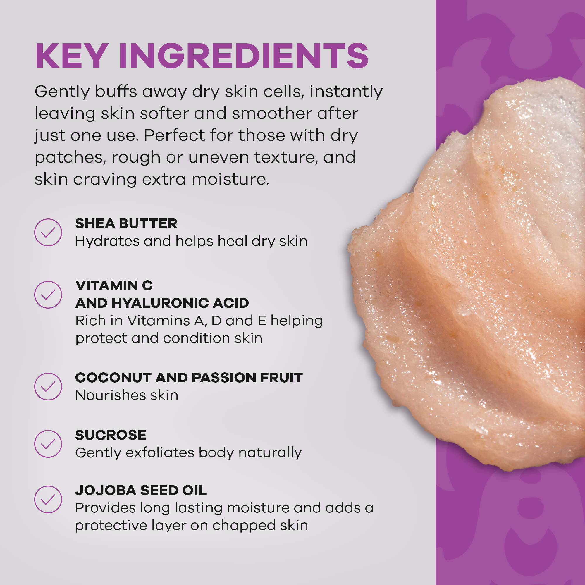 Sugar Body Scrub for Dry Skin – Gentle Exfoliating Body Polish | Dermasuri